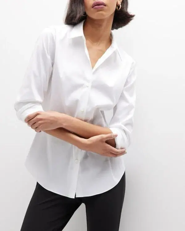Theory Tenia Long-sleeve Blouse - White