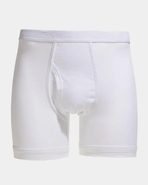 Neiman Marcus Apos;s 3-pack Tagless Cotton Stretch Boxer Briefs