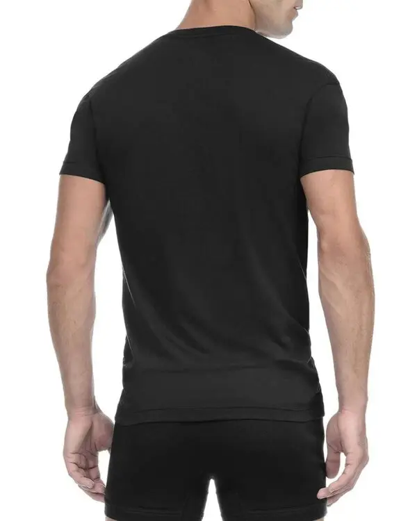 2(X)Ist Pima Slim-fit Deep V-neck T-shirt - Black