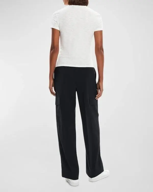 Theory Tiny Tee 2 Nebulous Organic Cotton Top - White