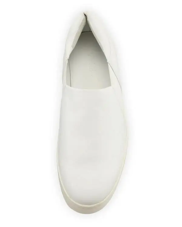 Vince Warren Leather Platform Sneakers - Plaster White
