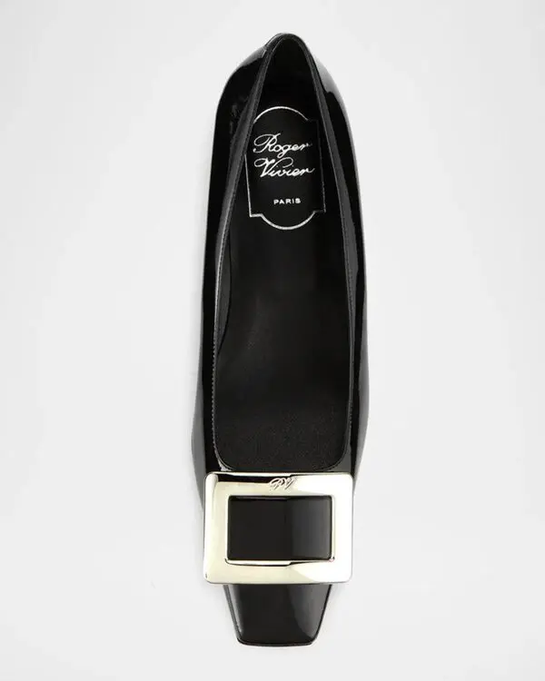 ROGER VIVIER Decollette Belle Vivier Patent Pumps - Black