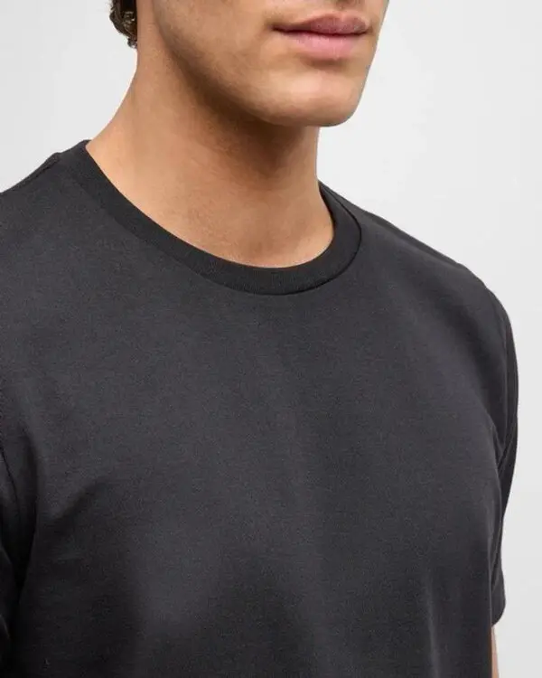 FRAME Apos;s Heavyweight Cotton Crewneck Classic Fit T-shirt - Black