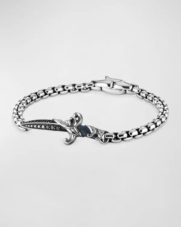 David Yurman Waves Dagger Bracelet - Black Diamond