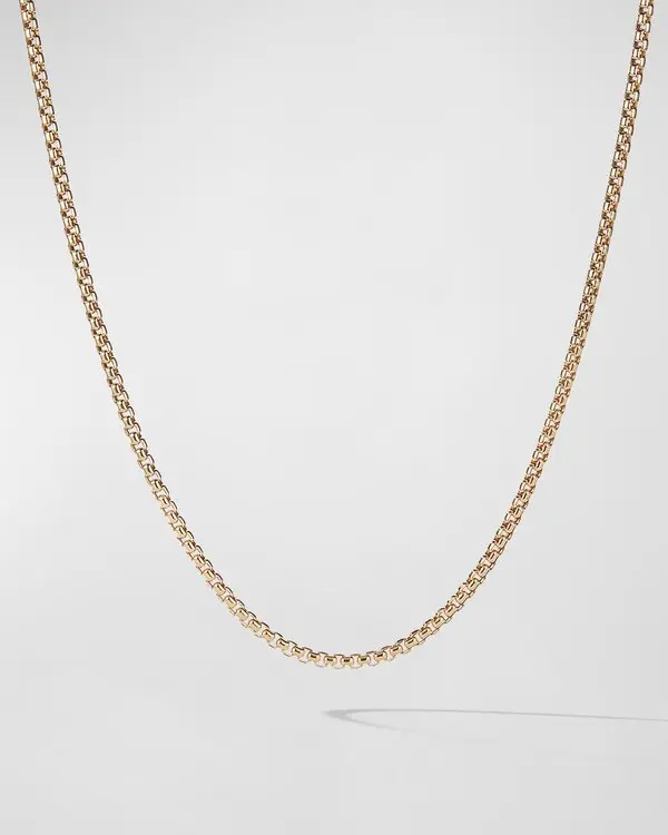 David Yurman 18k Box Chain Necklace - Gold