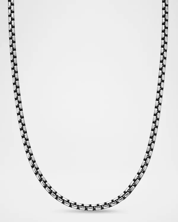 David Yurman Sterling 3.6mm Box Chain Necklace - Silver