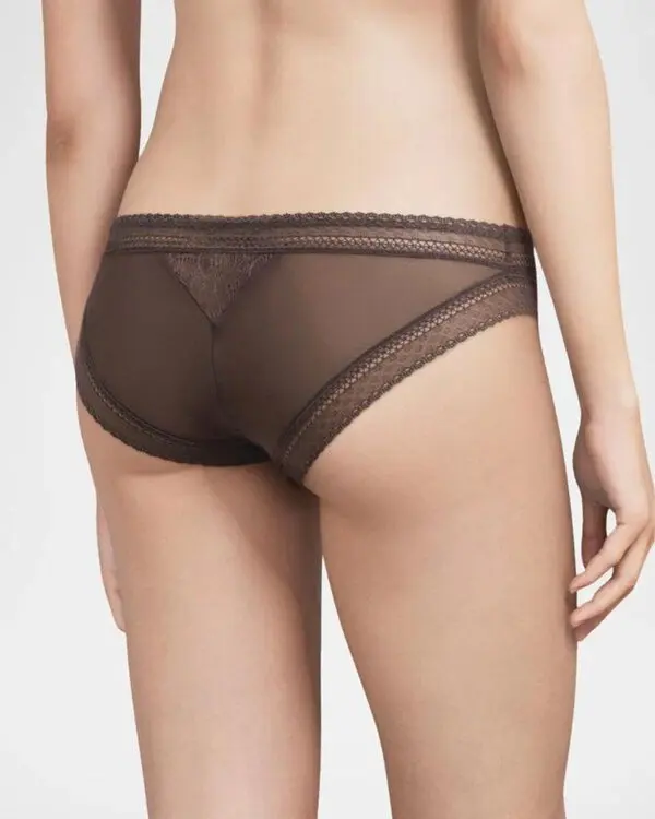 Chantelle Festivite Lace Brazilian Bikini Briefs - Black