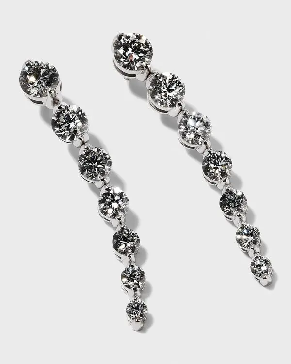 Neiman Marcus 18k Diamond Dangle Earrings - White Gold