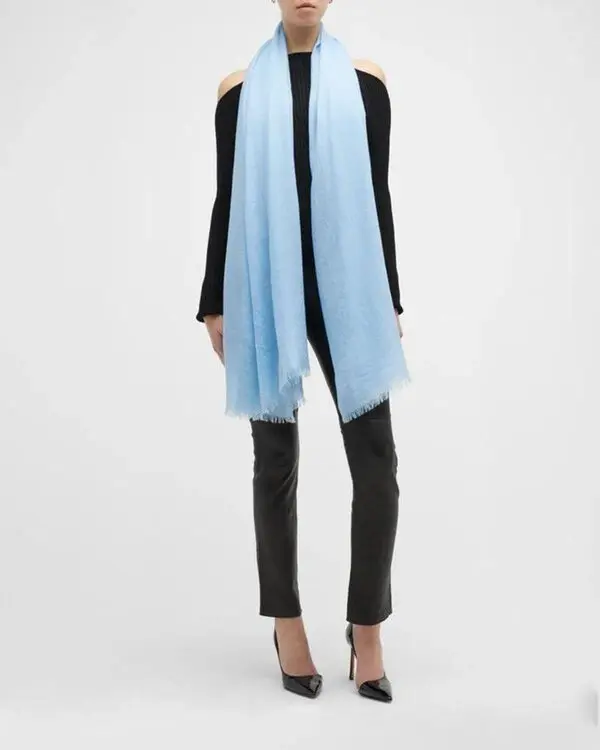 Sofia Cashmere Lightweight Cashmere Scarf - Light Blue