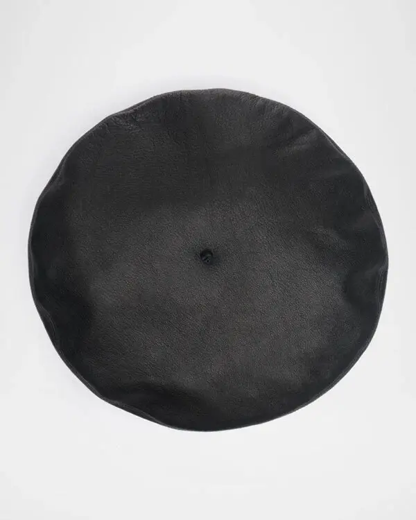 Eugenia Kim Carter Leather Beret - Black