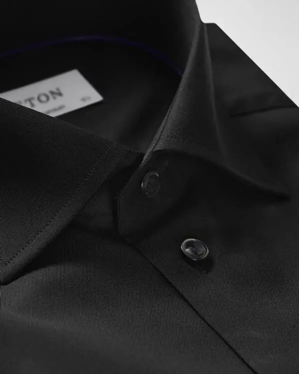Eton Contemporary-fit Twill Dress Shirt - Black