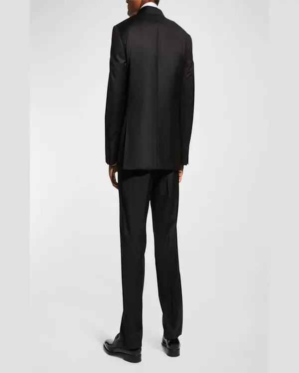 Canali Wool Two-piece Tuxedo Suit - Black