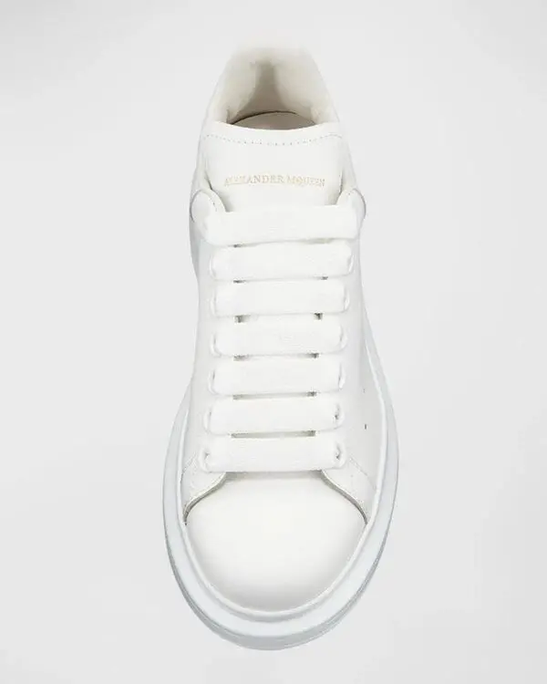 Alexander McQueen Oversized Leather Sneakers - White