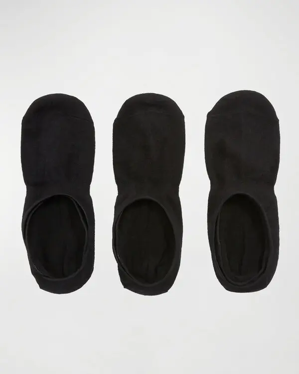 Neiman Marcus Three-pack Sock Liners - Black