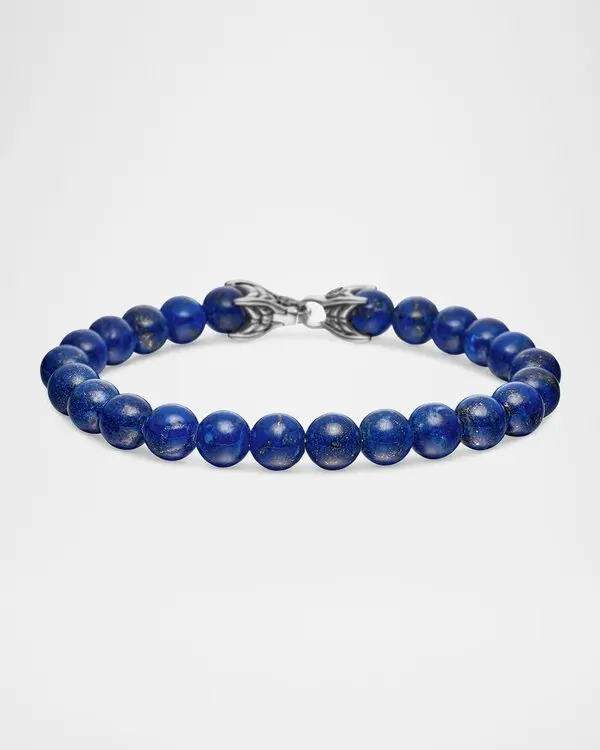 David Yurman 8mm Bead Bracelet - Blue Lapis
