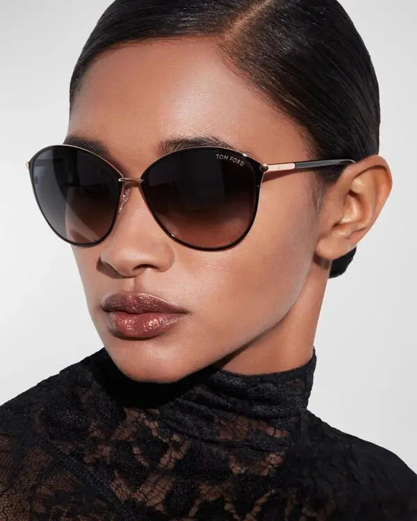 TOM FORD Penelope Butterfly Sunglasses - Black