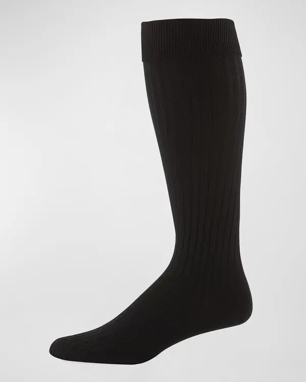 Neiman Marcus Core-spun Over-the-calf Socks