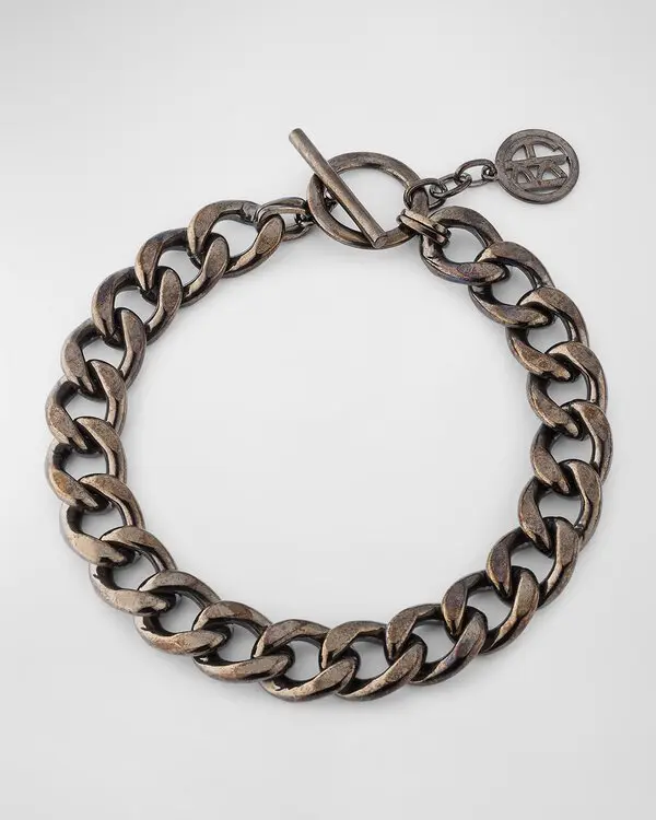 BEN-AMUN Polished Link Necklace - Gray