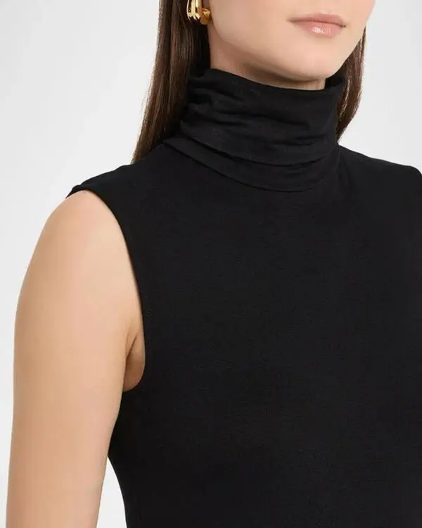 Majestic Filatures Sleeveless Turtleneck Top - Noir 002