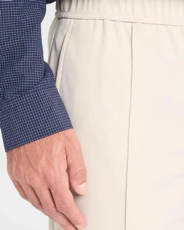 Theory Curtis Precision Ponte Drawstring Pants - Silver Stone