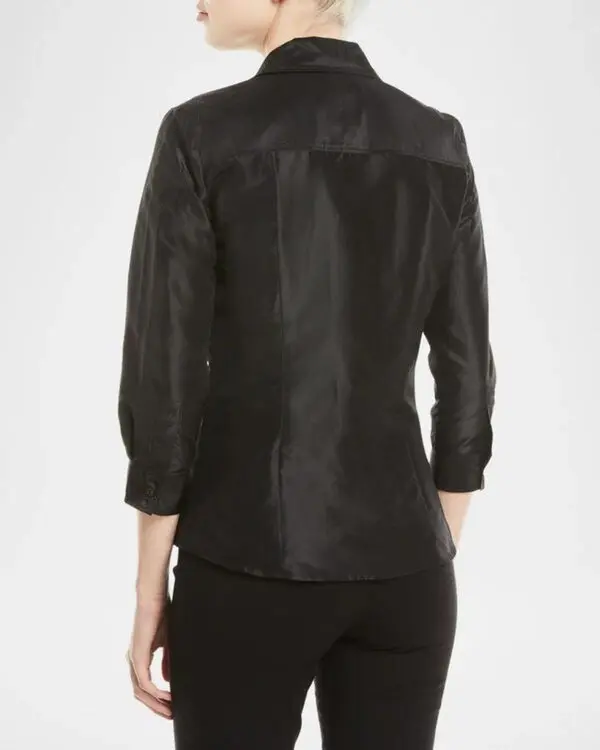 Carolina Herrera Taffeta Button-front Shirt - Black