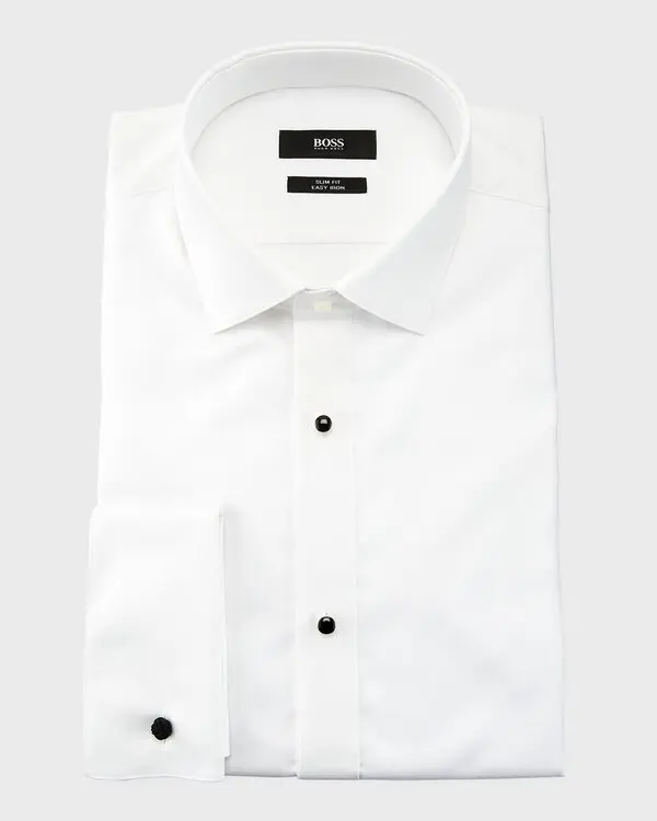 BOSS Bib-front Tuxedo Shirt - White