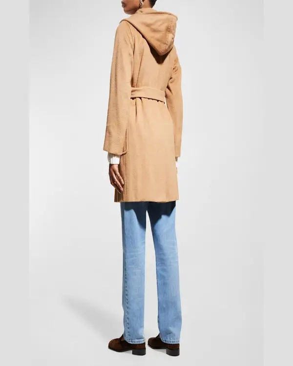 Max Mara Rialto Hair Hooded Coat - Camel