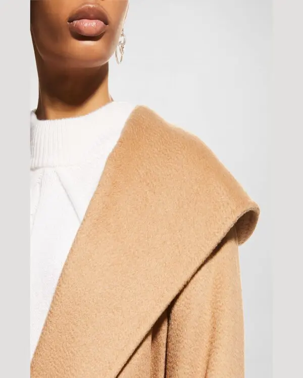 Max Mara Rialto Hair Hooded Coat - Camel