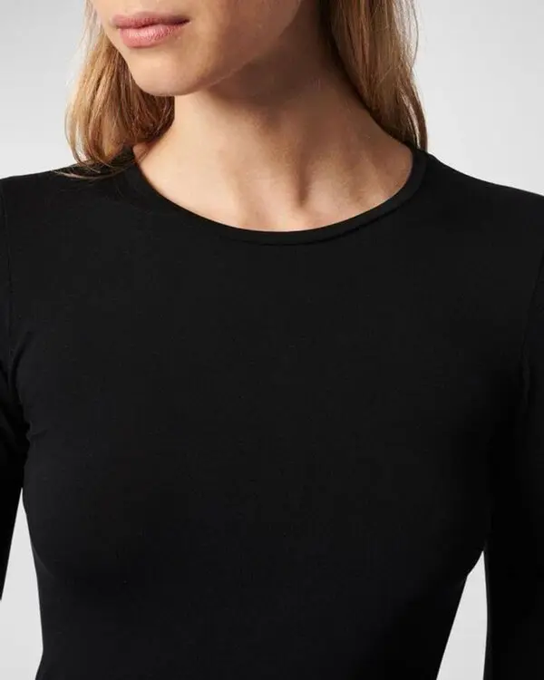 Majestic Filatures Soft Touch Crewneck Top - Black