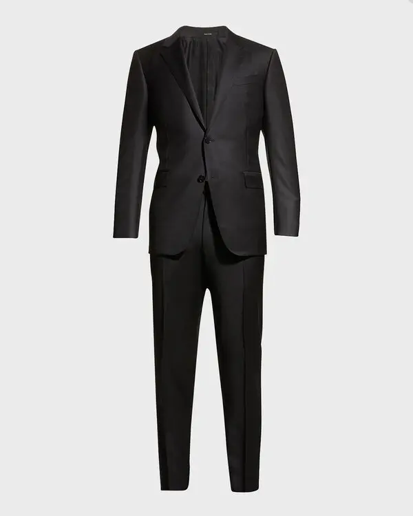 Zegna Trofeo Milano Two-piece Wool Regular-fit Suit - Black