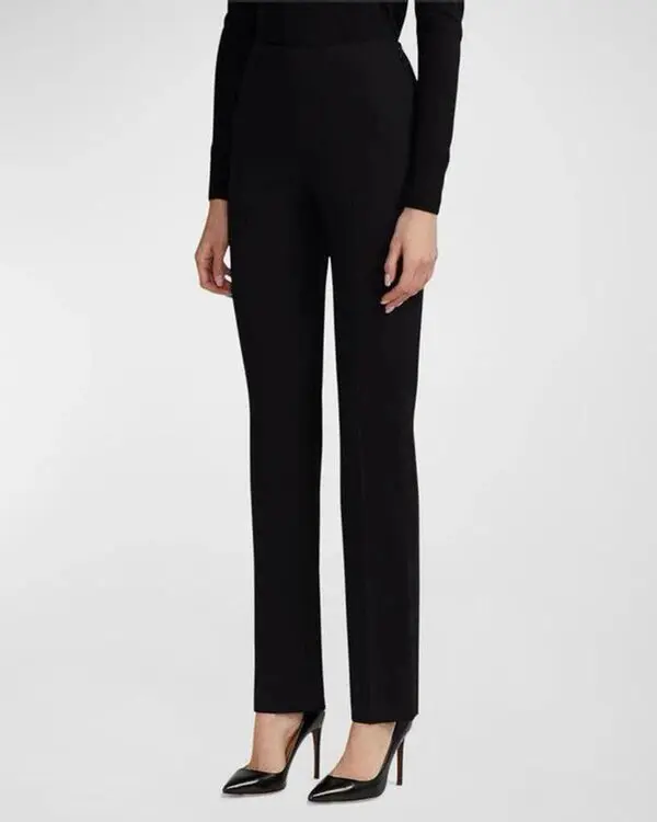 Ralph Lauren Alandra Stretch-wool Pants - Black