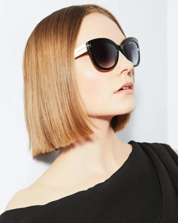 TOM FORD Alistair Two-tone Cat-eye Sunglasses - Black/ivory