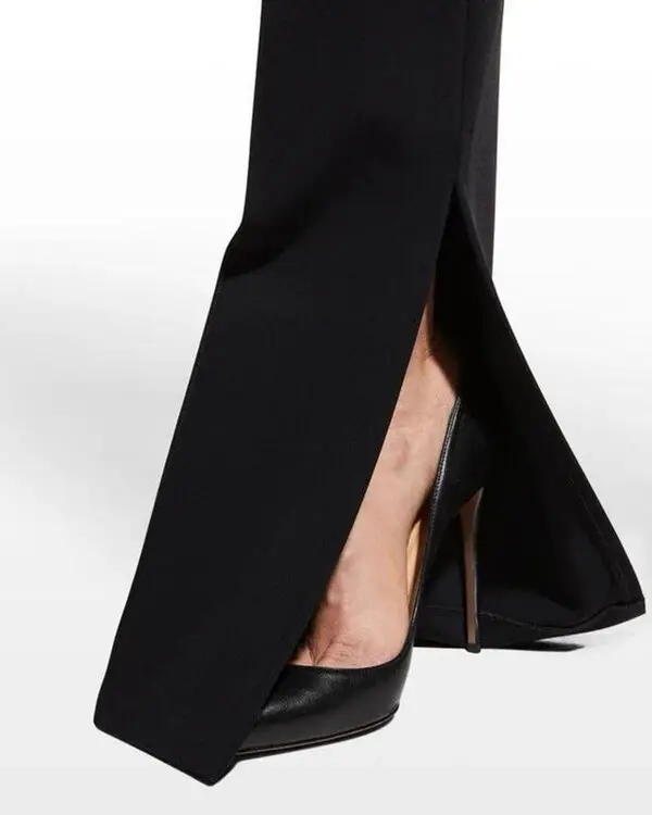 Adam Lippes Neoprene Flare Pants - Black