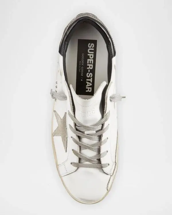 GOLDEN GOOSE Super-star Mixed Leather Sneakers - White/black/ice