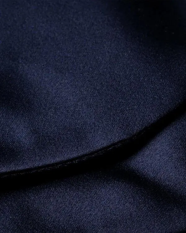 Eton Silk Satin Bow Tie - Dk Blue