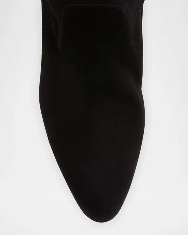 Manolo Blahnik Pamfilo 90mm Suede Knee Boots - Black