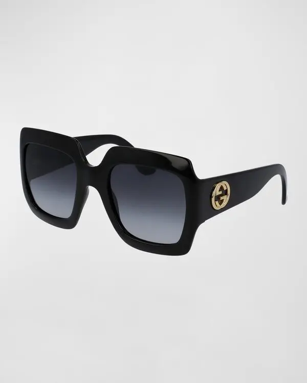 Gucci Oversized Square Frame Sunglasses - Black