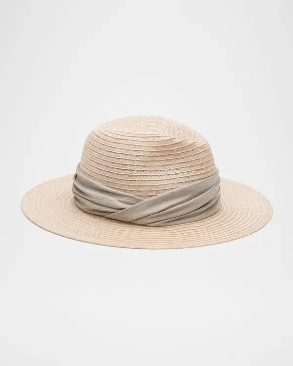 Eugenia Kim Courtney Woven Fedora With Scarf Band - Natural