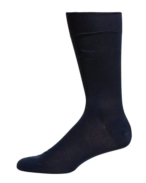 Brioni Solid Crew Socks - Midnight Blue