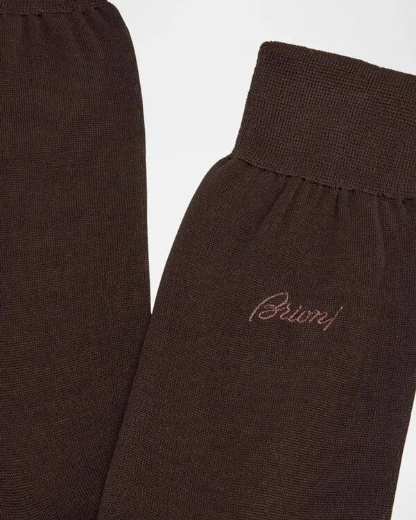 Brioni Solid Crew Socks