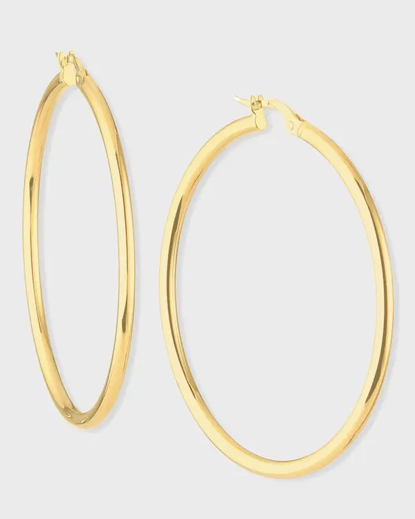 Roberto Coin 18k Round Hoop Earrings - Yellow Gold
