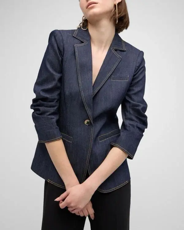Cinq À Sept Khloe Denim Blazer - Indigo