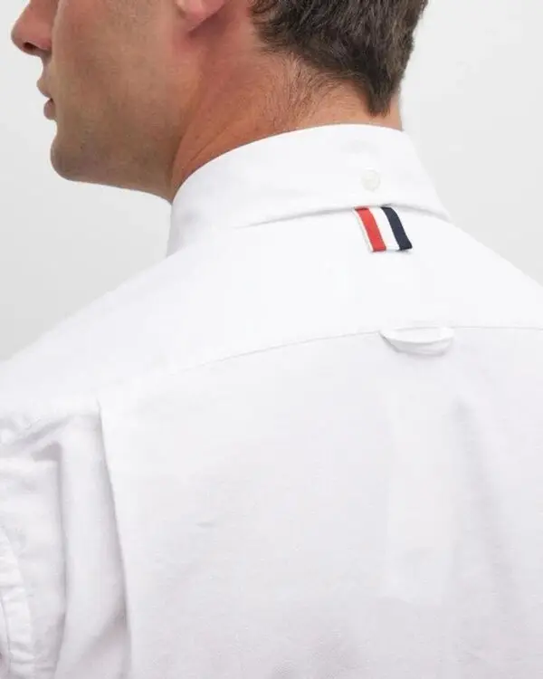 Thom Browne Apos;s Classic Sport Shirt W/ Stripes - White