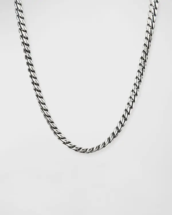 David Yurman 8mm Curb Chain Necklace - Silver