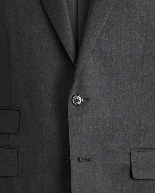 Ralph Lauren Purple Label Apos;s Gregory Hand-tailored Wool Serge Suit - Charcoal
