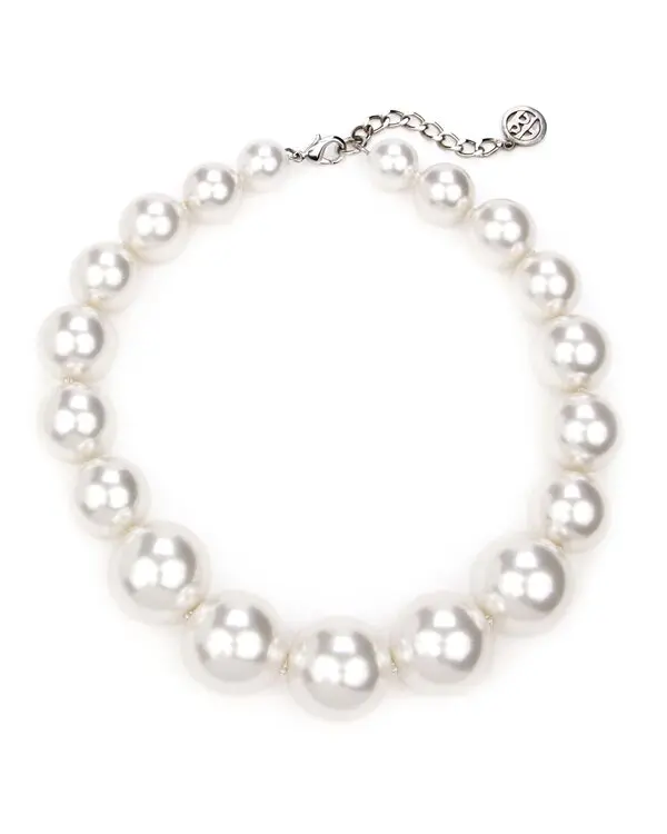 BEN-AMUN Glass Necklace - Pearl