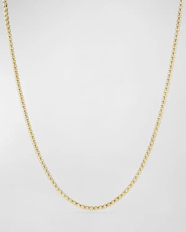 David Yurman 18k Box Chain Necklace - Gold