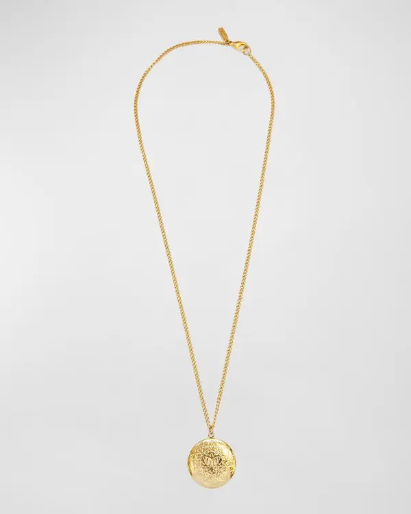 BEN-AMUN Round Locket Pendant Necklace - Gold