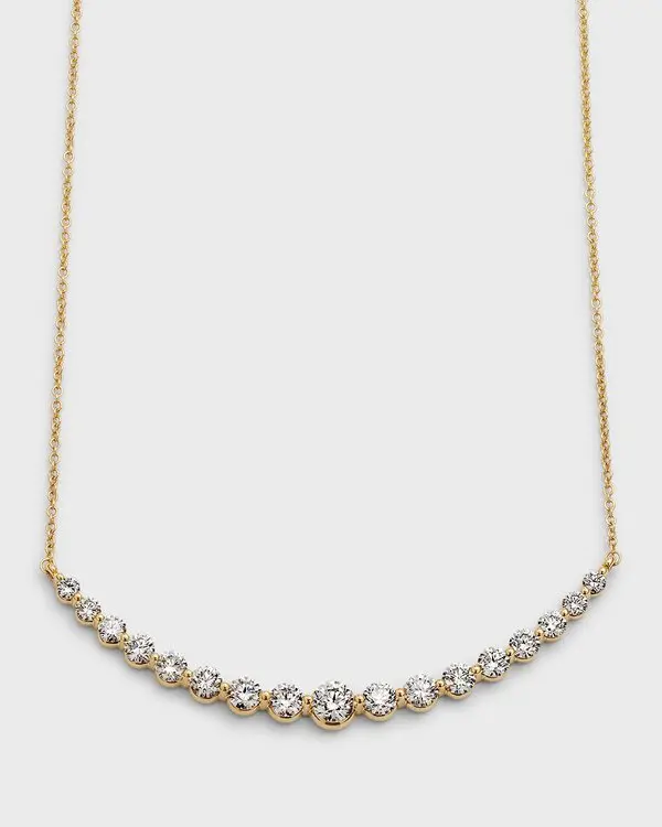 Neiman Marcus 18k Diamond Smiley Necklace - Yellow Gold