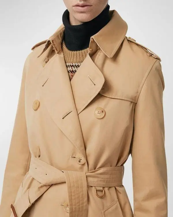 Burberry Kensington Heritage Belted Trench Coat - Honey